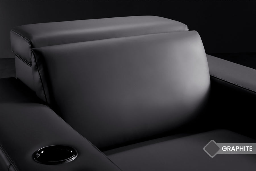 Barcelona Grand Ultimate Theater Seats Row of 2 in Graphite