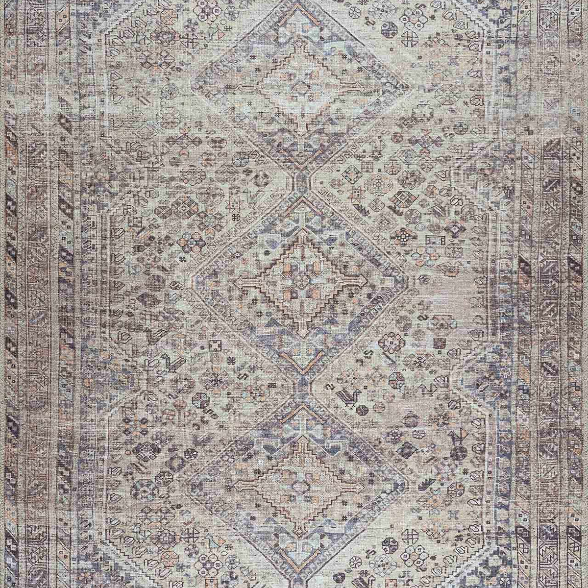 Barny Tan Washable Area Rug