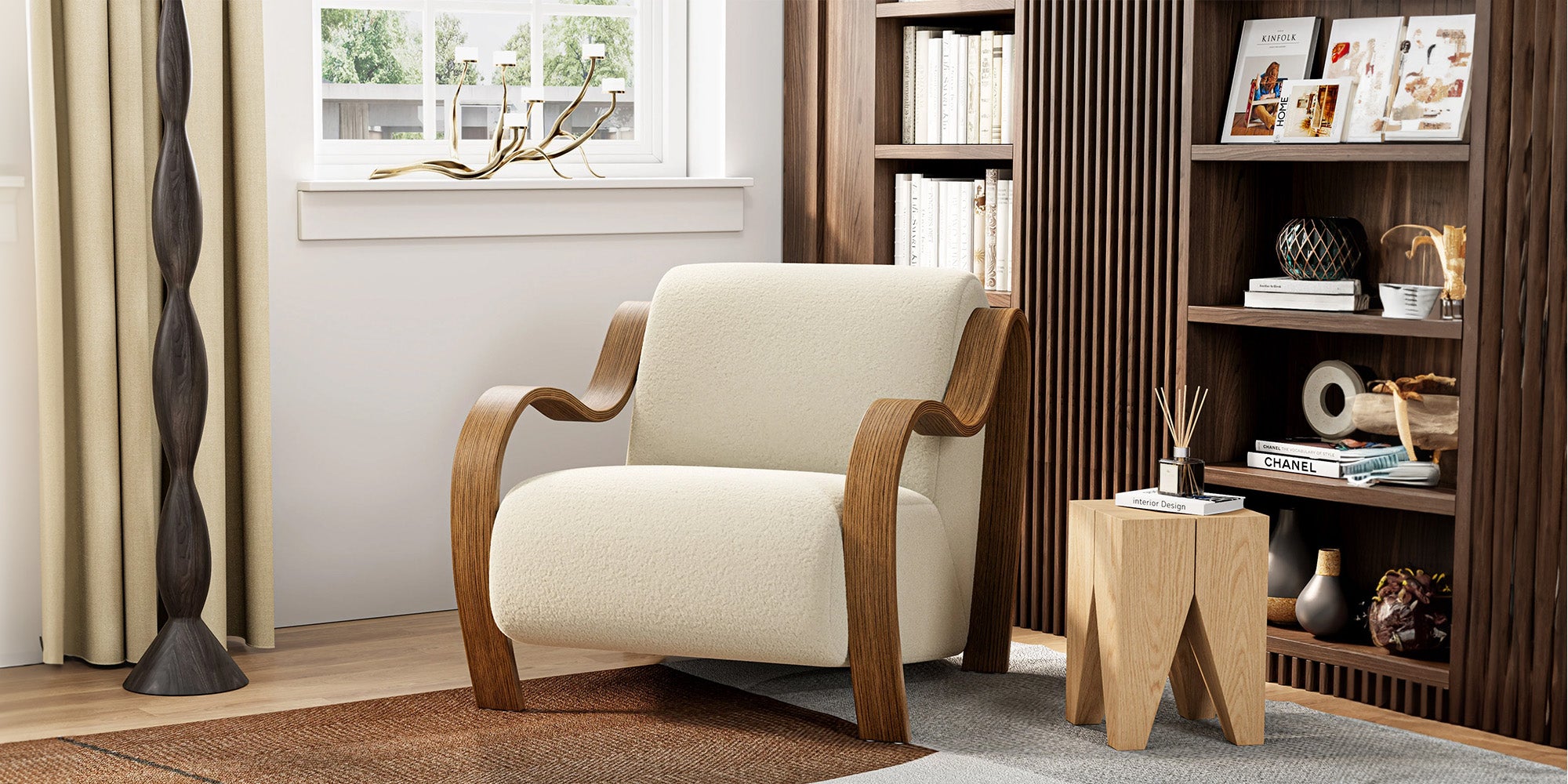 Alexis Boucle Accent Chair | Vintage-Inspired Comfort & Style