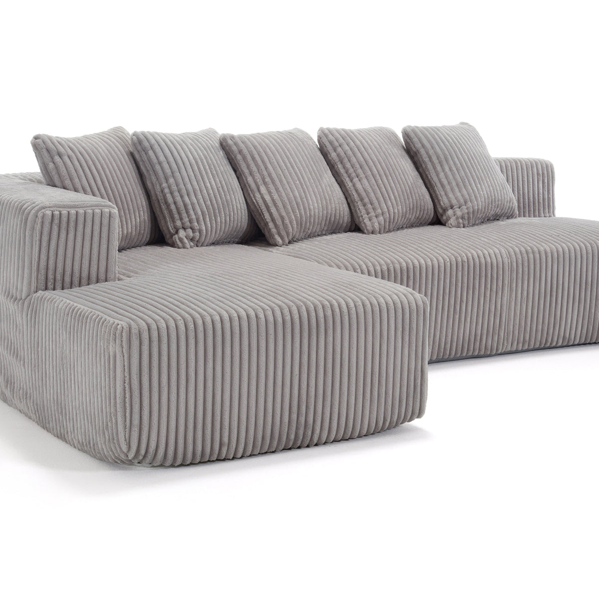 Alexus Corduroy Fabric Sectional Sofa by Valencia | Plush Comfort ...