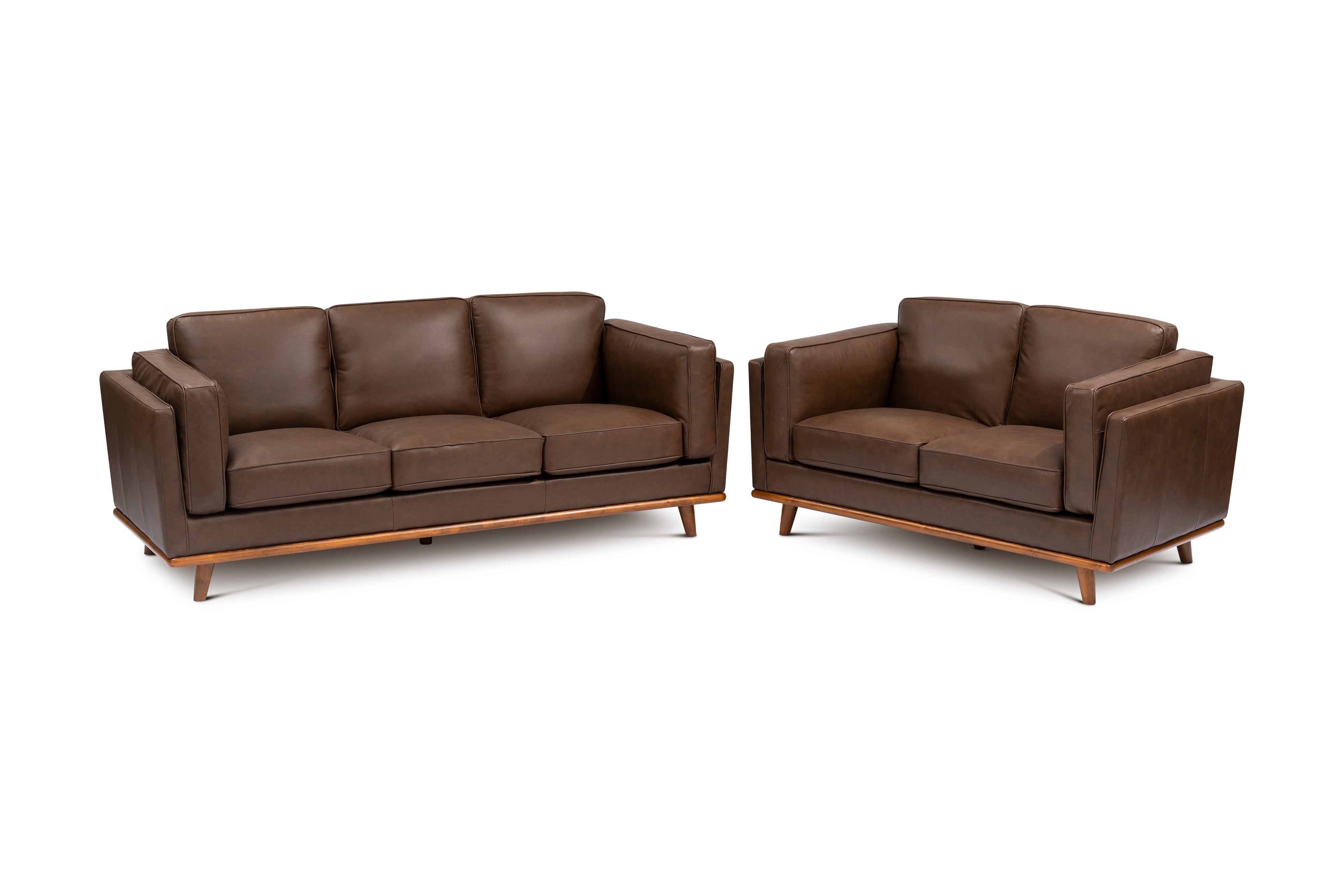 Valencia Artisan Wide Three Seats Leather Sofa Chocolate