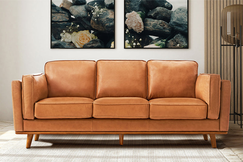 A Leather Living Room Couch for Any Occasion and Room