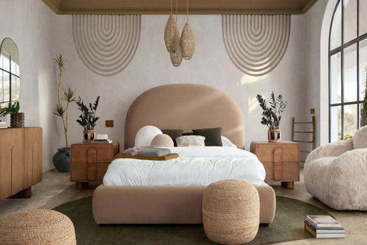 Jayden Velvet Fabric Upholstered Bed Frame