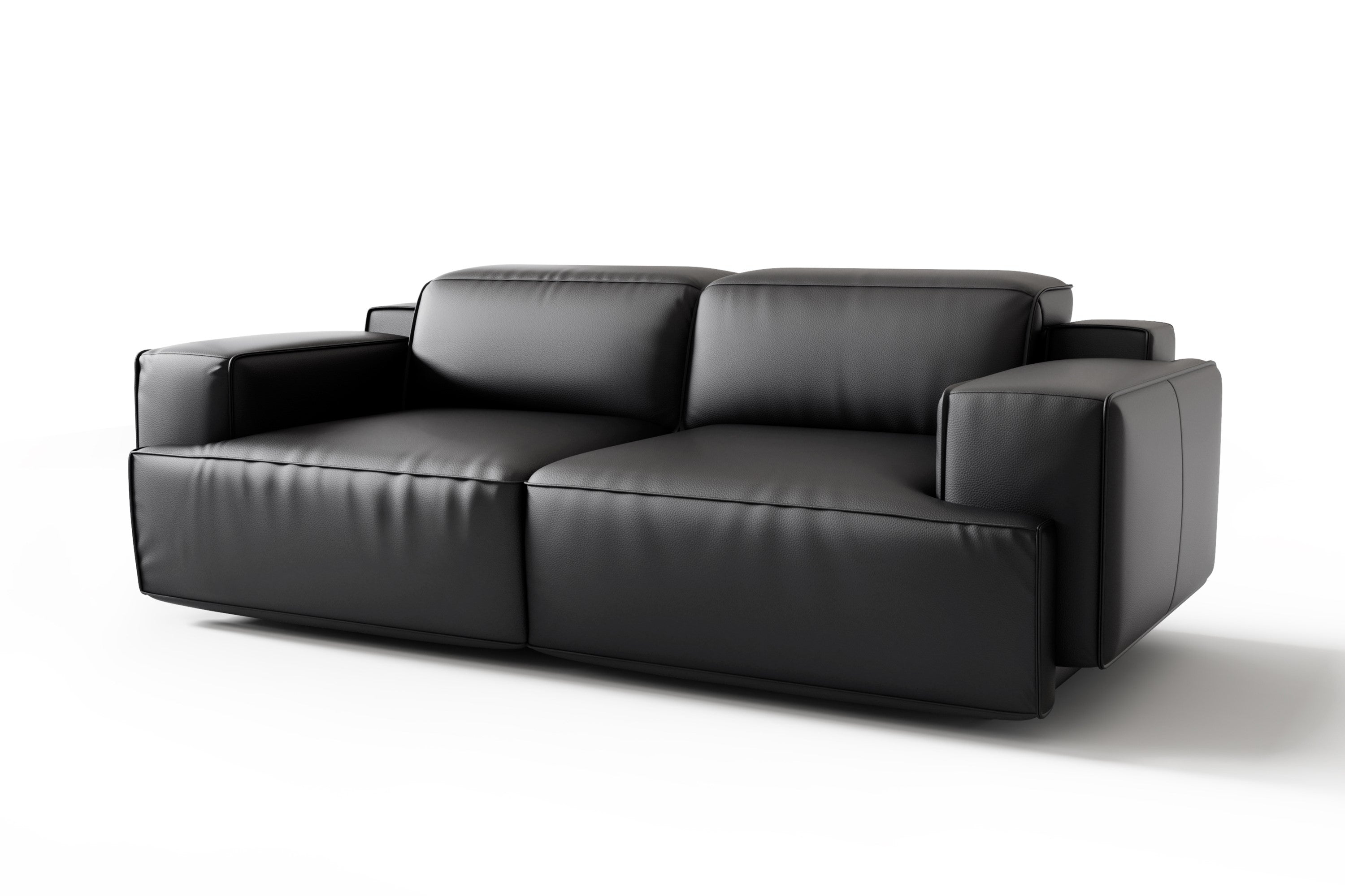Black leather loveseats store