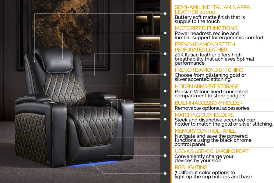 Oslo Ultimate Edition: High-End Media Room Recliners